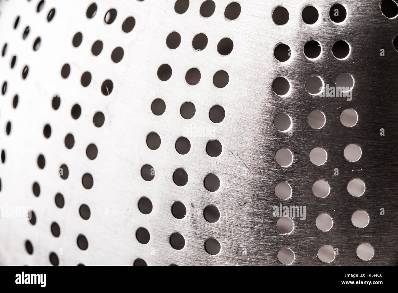 Metal aluminum colander outside view horizontal Stock Photo - Alamy