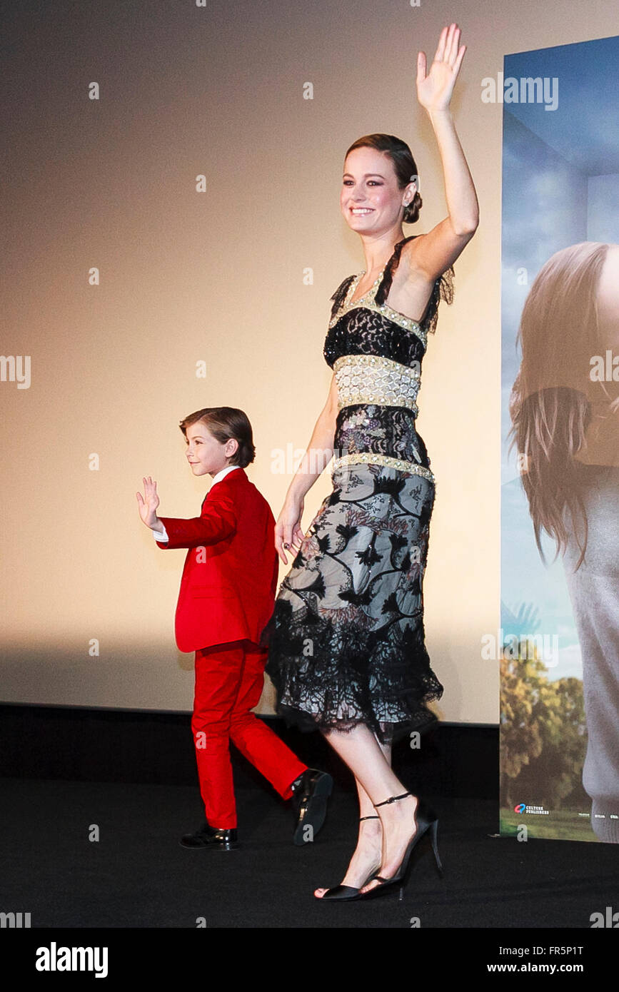 Tokyo, Japan. 21st March, 2016. (L to R) Canadian child actor Jacob ...