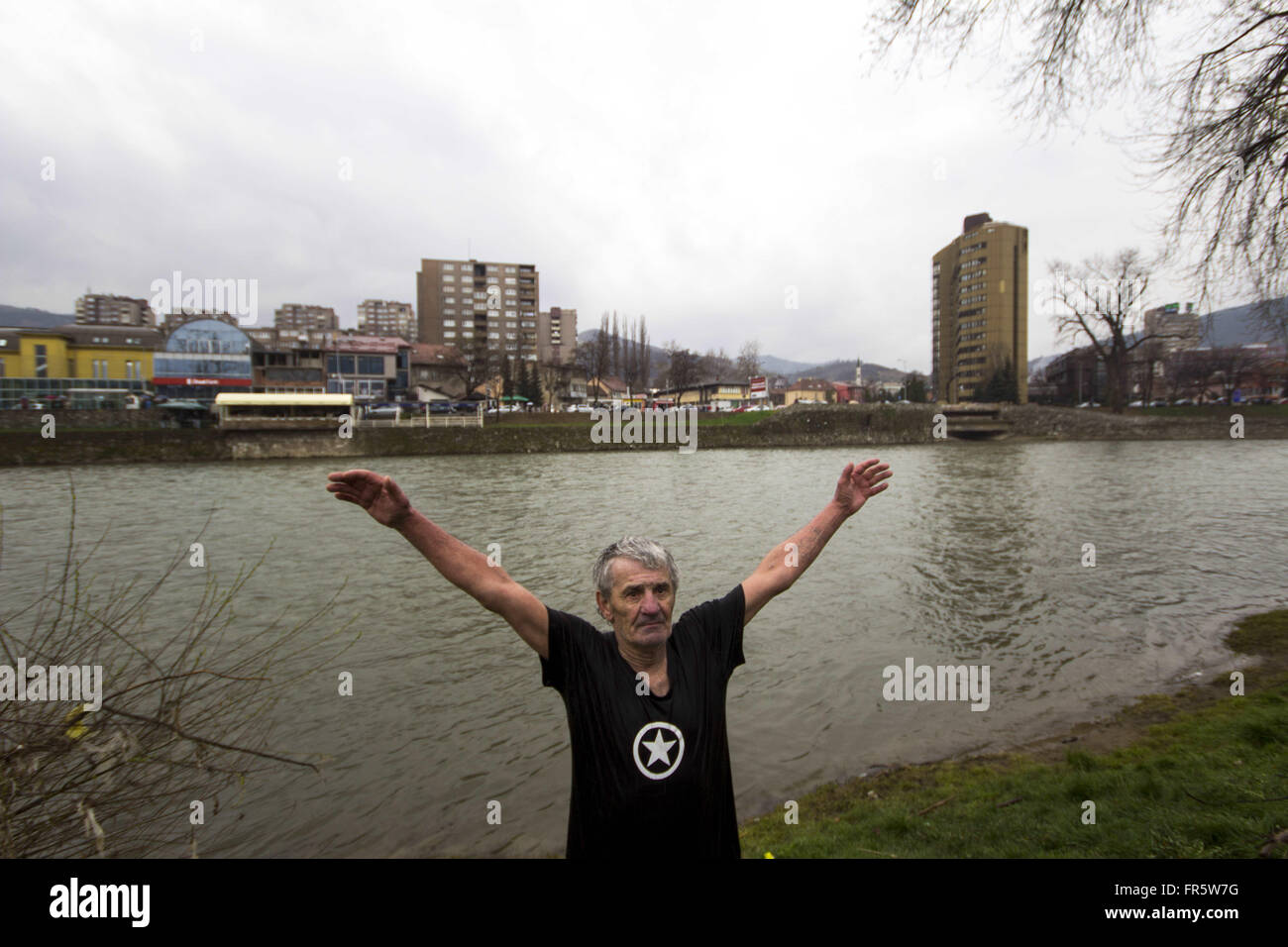 Zenica, Bosnia and Herzegovina. 21st Mar, 2016. Man is seen playing an ...