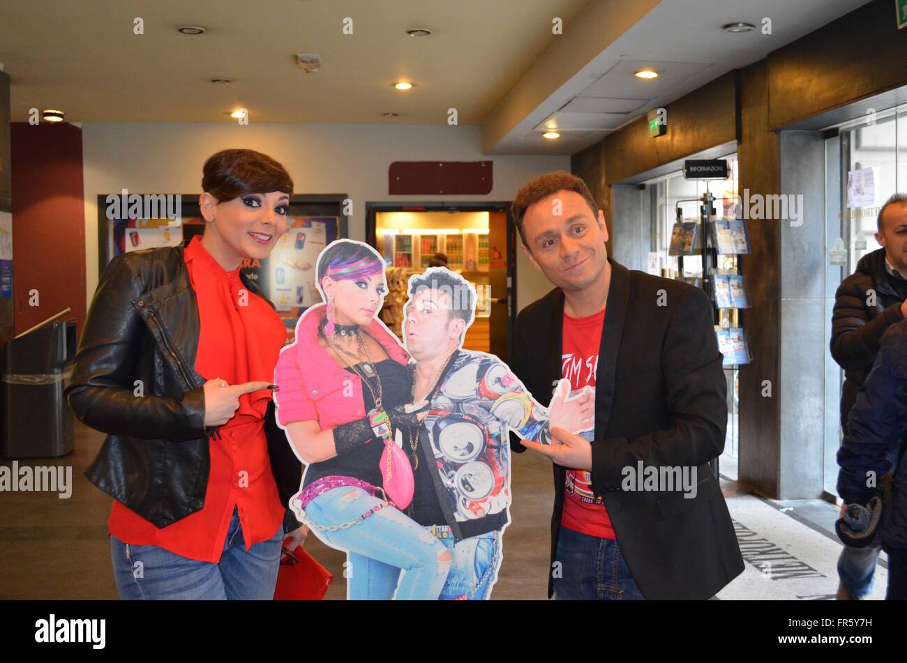 The Arteca duo cabaret, Vincenzo Iuppariello (R) and Monica Lima (L ...