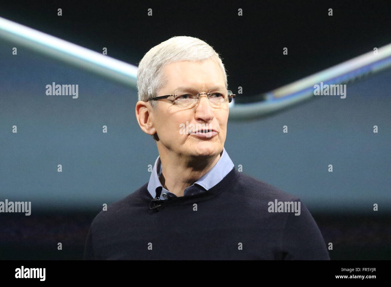 Cupertino, US. 21st Mar, 2016. Apple CEO Tim Cook during the Apple ...
