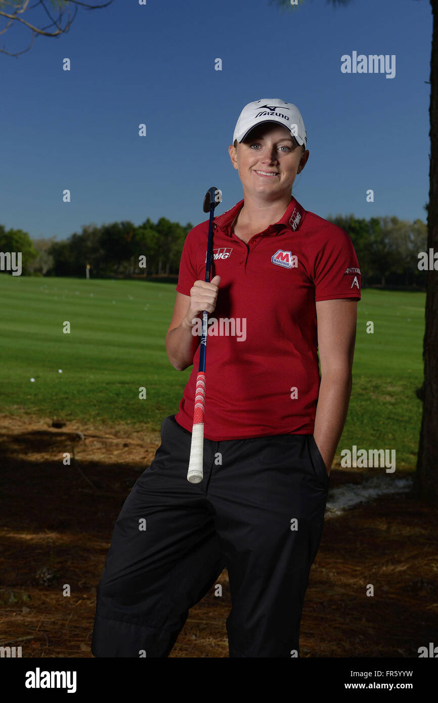 Orlando, FL, USA. 23rd Jan, 2013. Portrait session with LPGA golfer ...