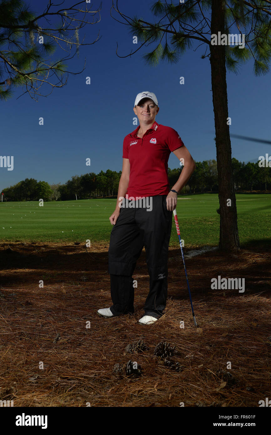 Orlando, FL, USA. 23rd Jan, 2013. Portrait session with LPGA golfer ...