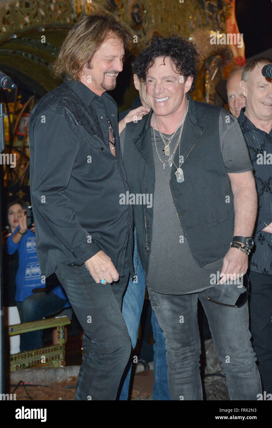 Las Vegas Nevada Usa 21st Mar 2016 Musicians Neal Schon And Gregg Rolie Attend A Press