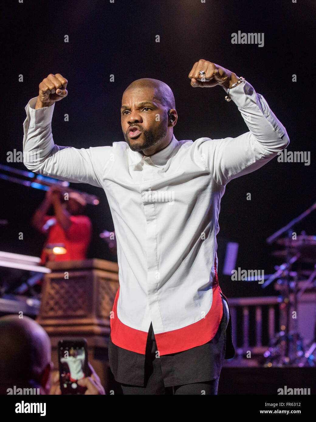 Washington, D.C, USA. 19th Mar, 2016. Gospel artist KIRK FRANKLIN ...