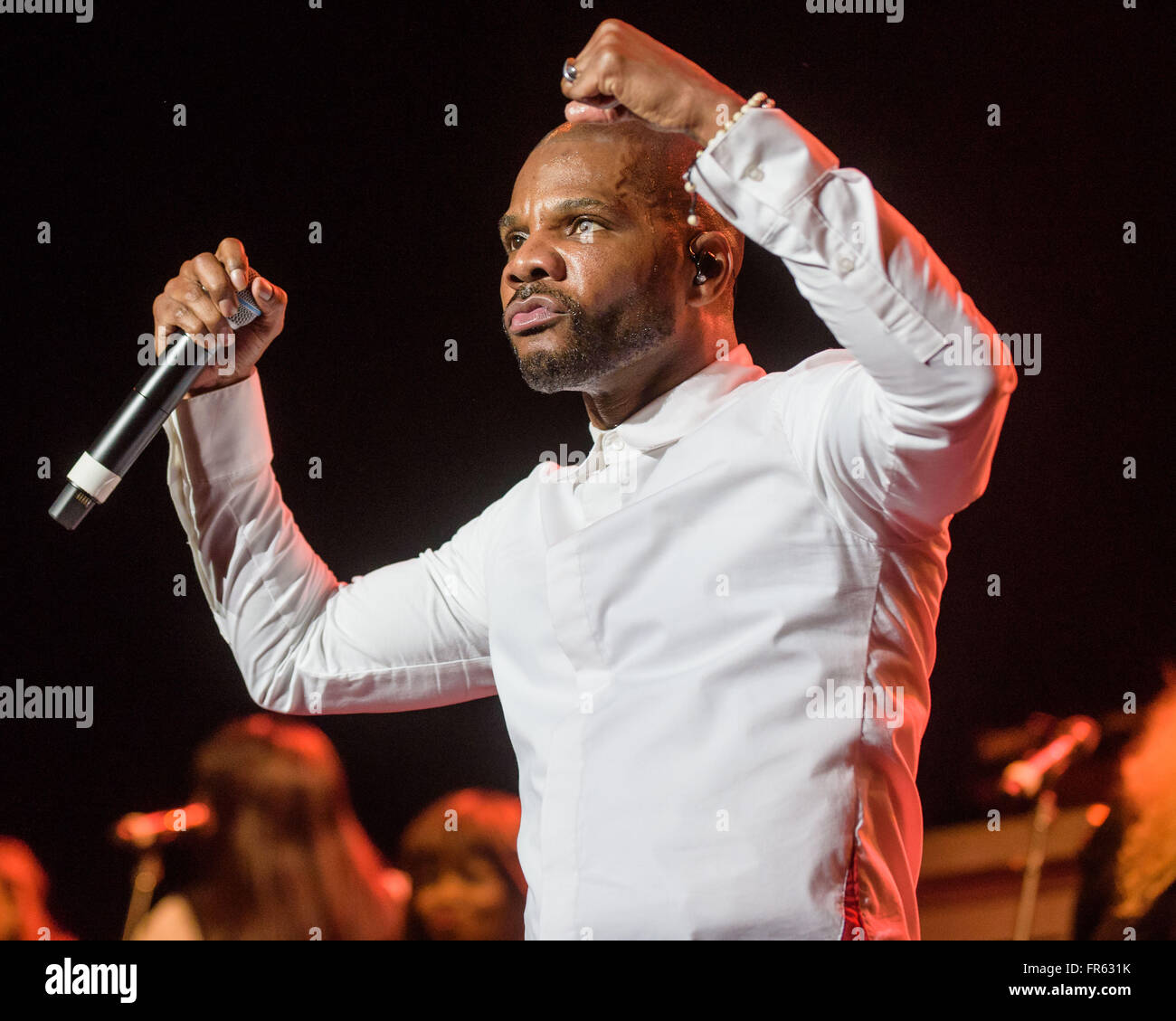 Washington, D.C, USA. 19th Mar, 2016. Gospel artist KIRK FRANKLIN ...