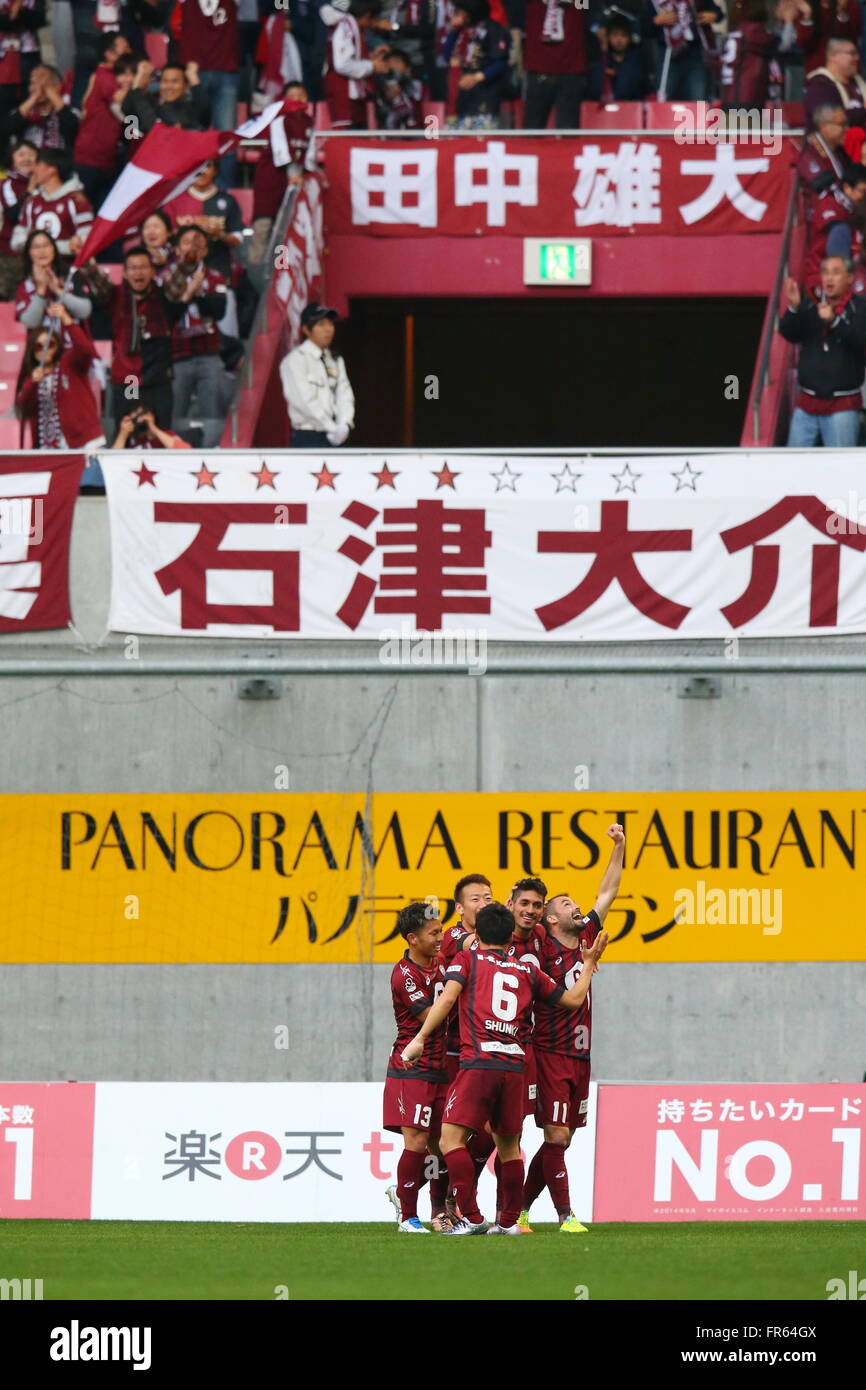 Hyogo, Japan. 19th Mar, 2016. Vissel Kobe team group Football/Soccer ...