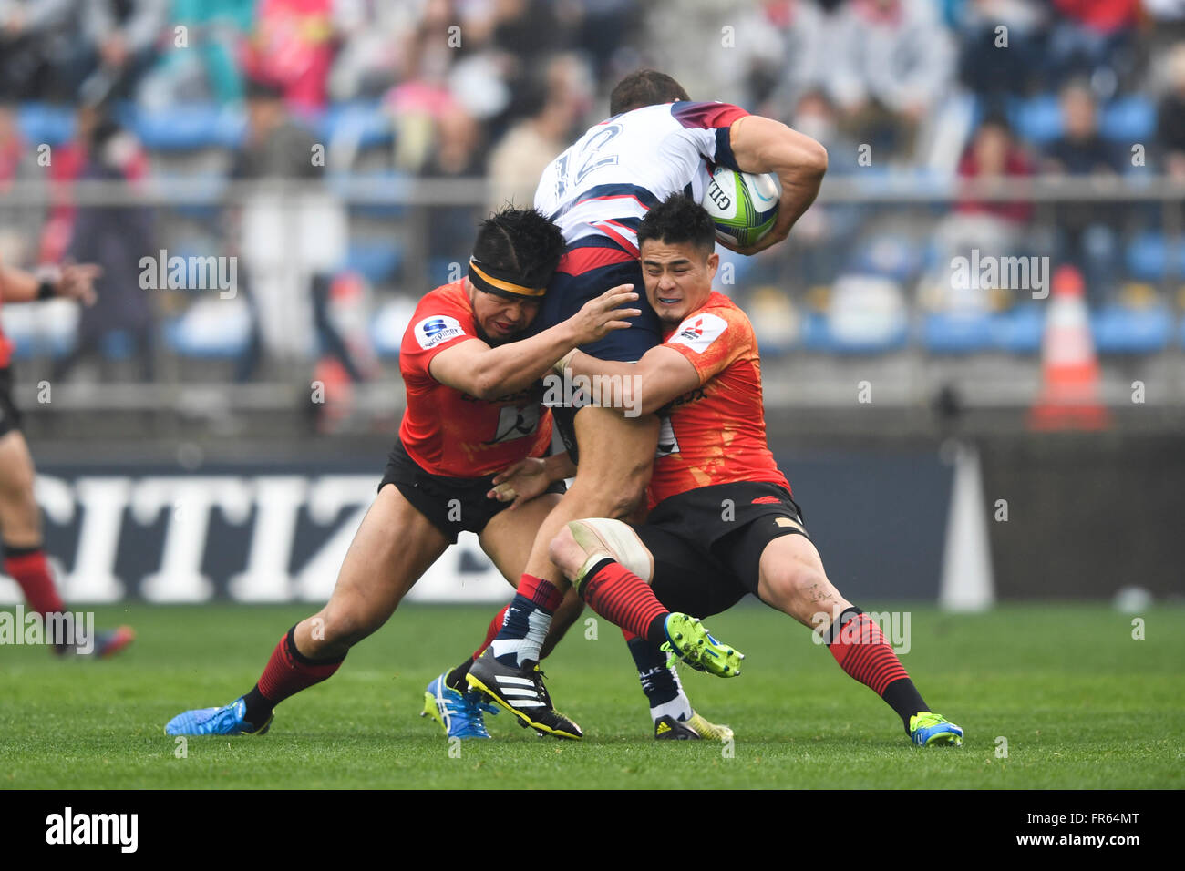 Tokyo, Japan. 19th Mar, 2016. (L-R) Shota Horie, Yu Tamura (Sunwolves ...