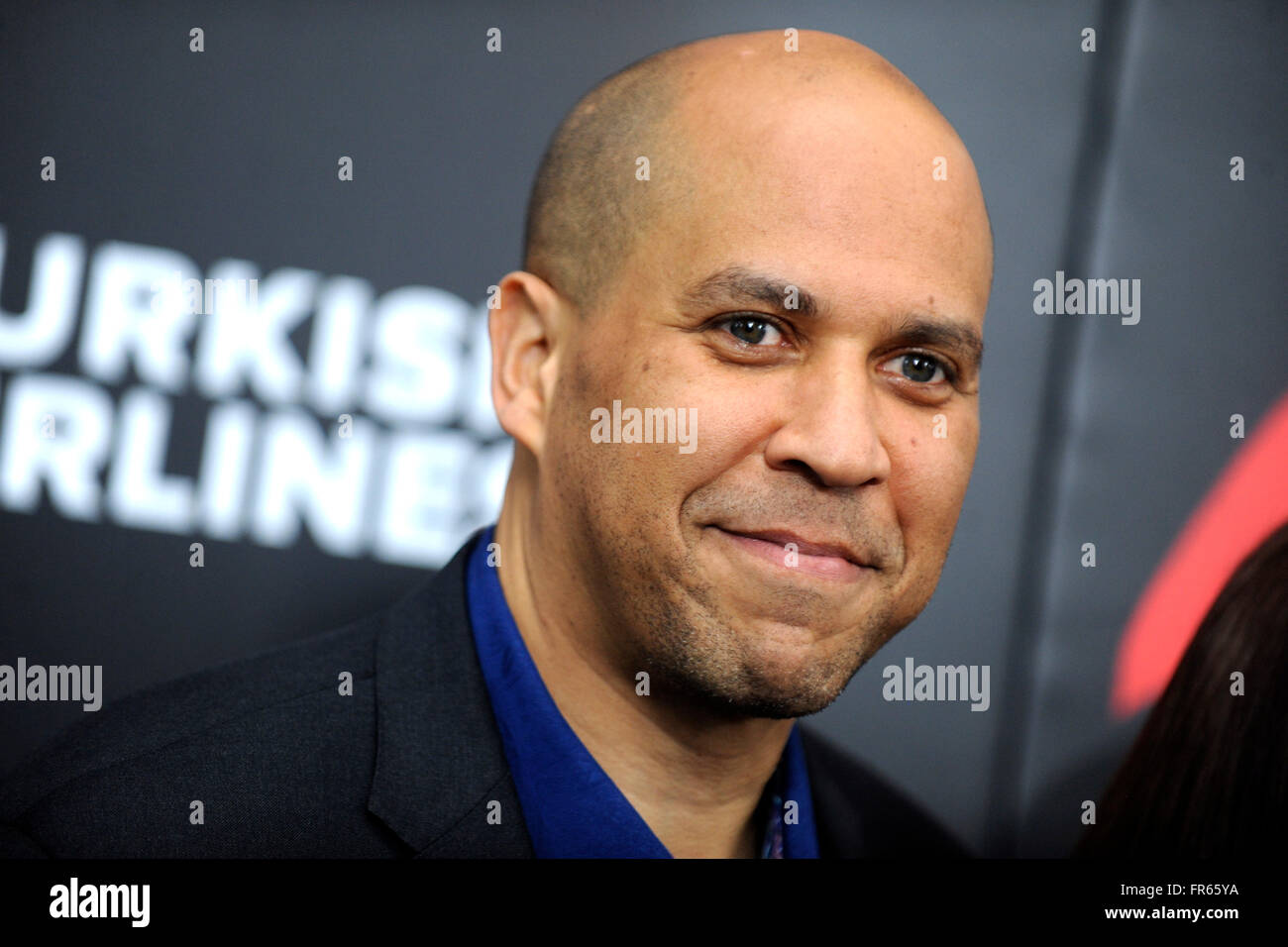 New York City. 20th Mar, 2016. U.S. Senator Cory Booker attends the ...