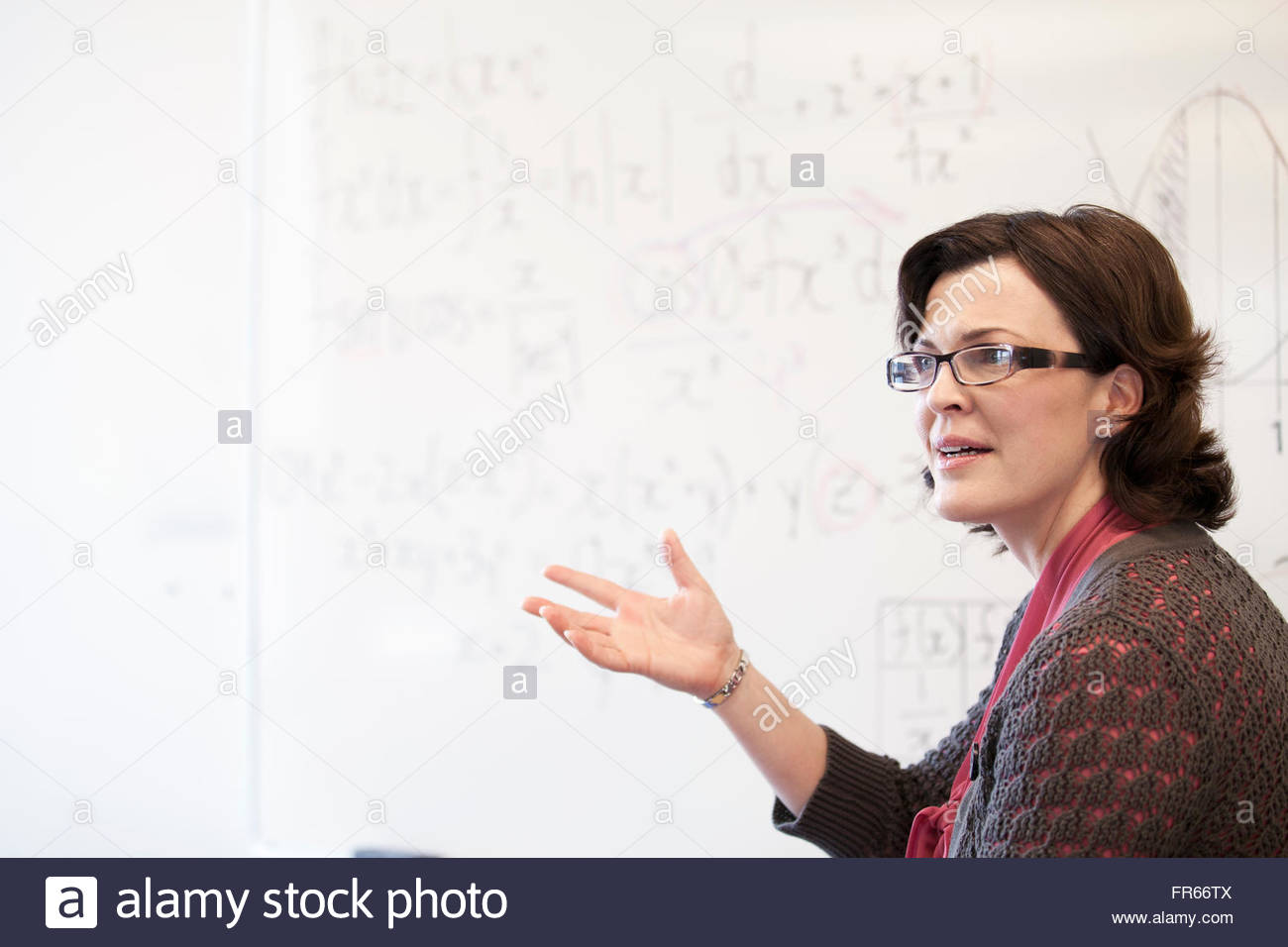 college instructor teaching mathematics Stock Photo - Alamy