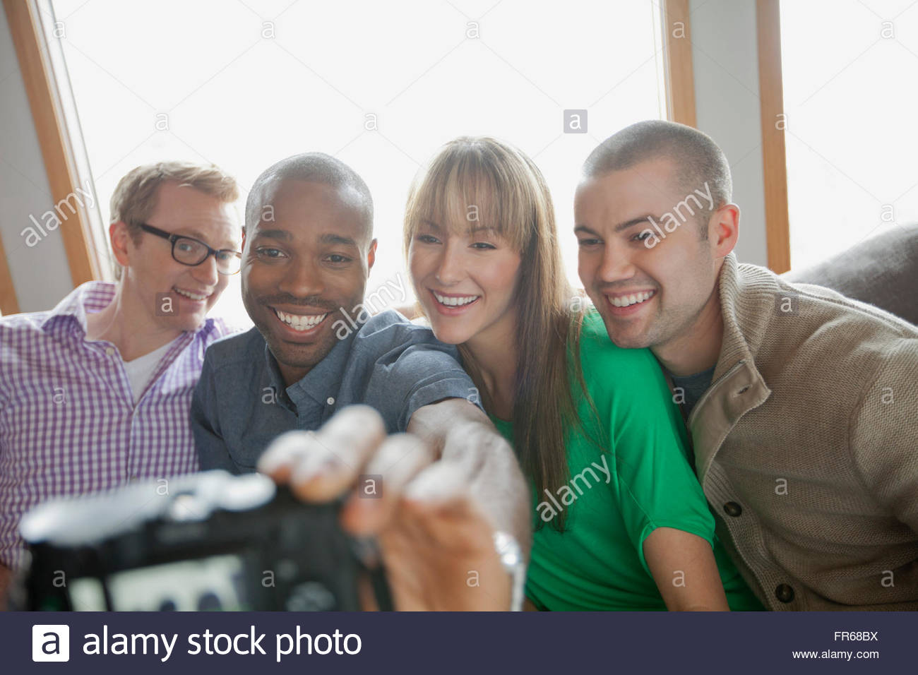 friends taking self portrait Stock Photo - Alamy