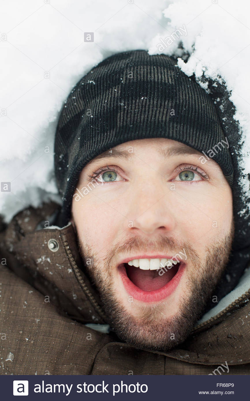Adult with snow in mouth hi-res stock photography and images - Alamy