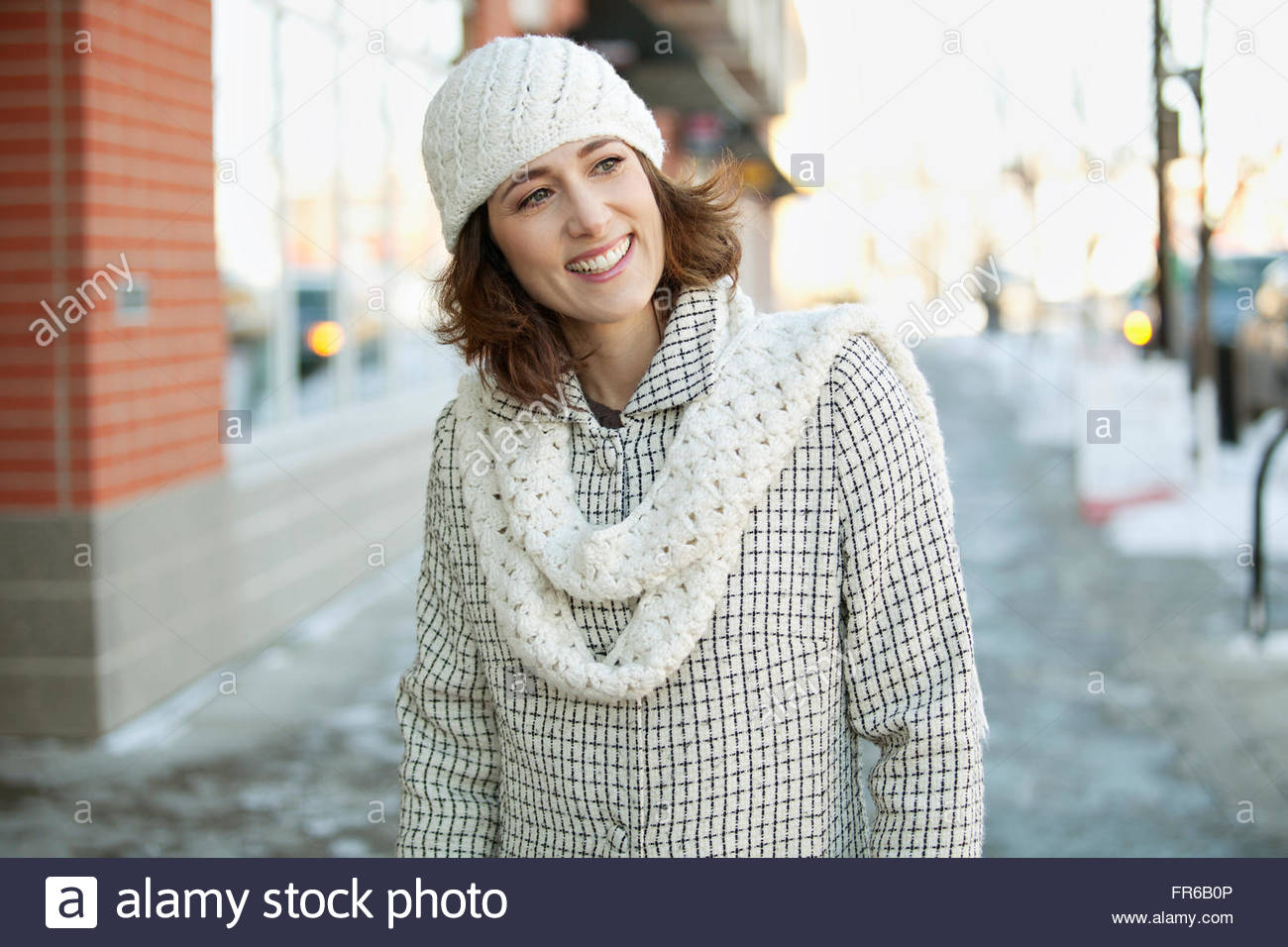 Trendy woman out walking hi-res stock photography and images - Alamy