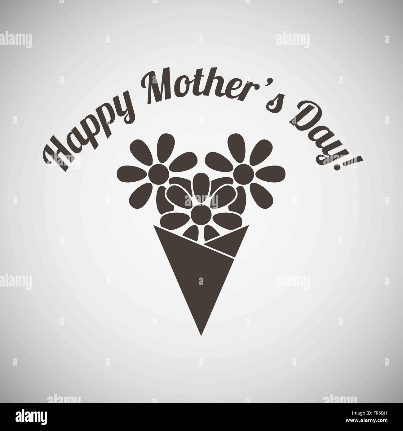 Mother's day emblem with flowers bouquet. Vector illustration Stock ...