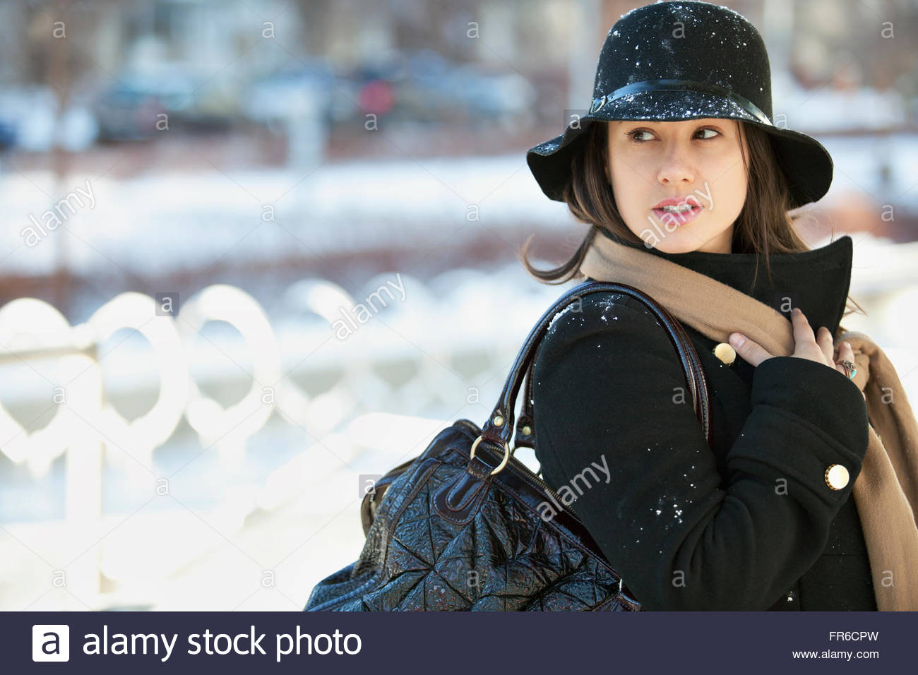 Trendy woman out walking hi-res stock photography and images - Alamy