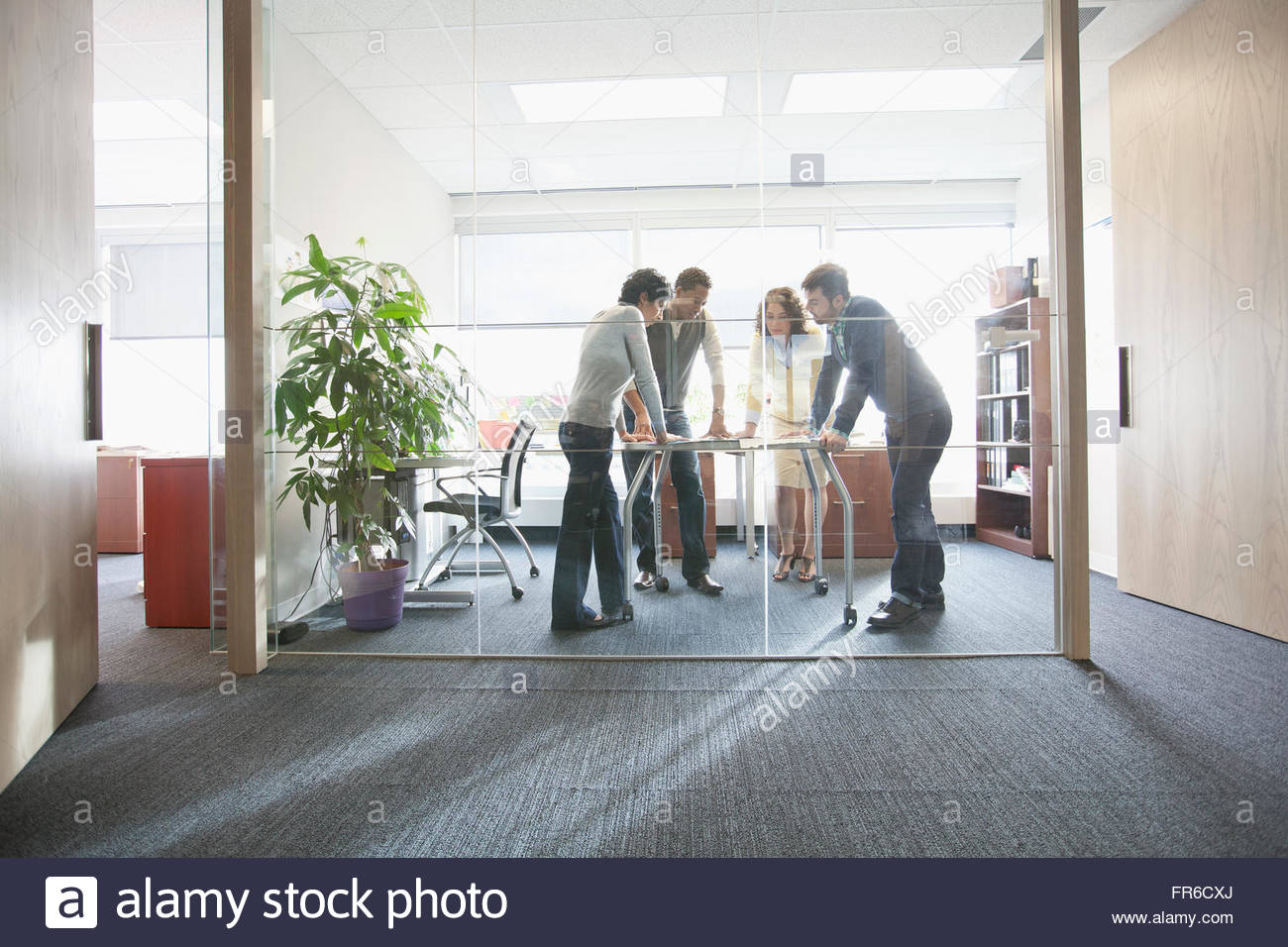 discussion in conference room Stock Photo - Alamy