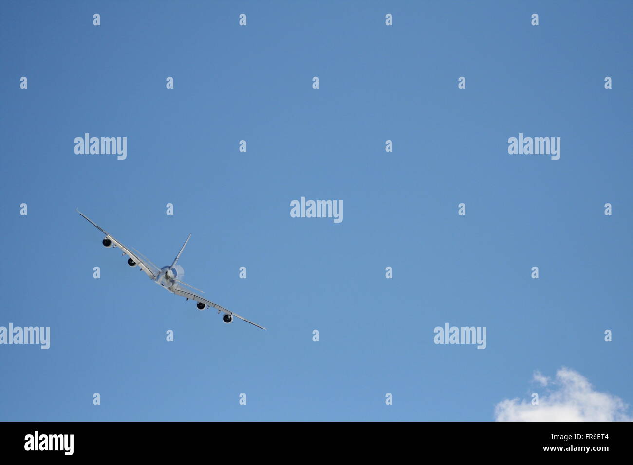 Airbus A380 flypast at Kemble Airshow Stock Photo - Alamy