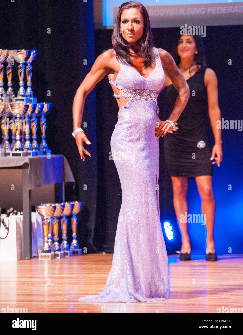 Female bodybuilder in evening dress hi-res stock photography and images ...