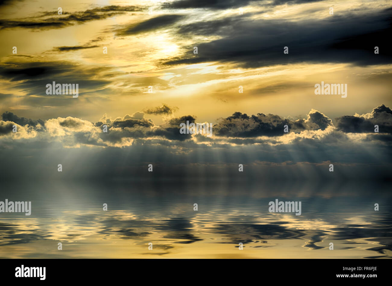 The reflection of the sky on the sea Stock Photo - Alamy