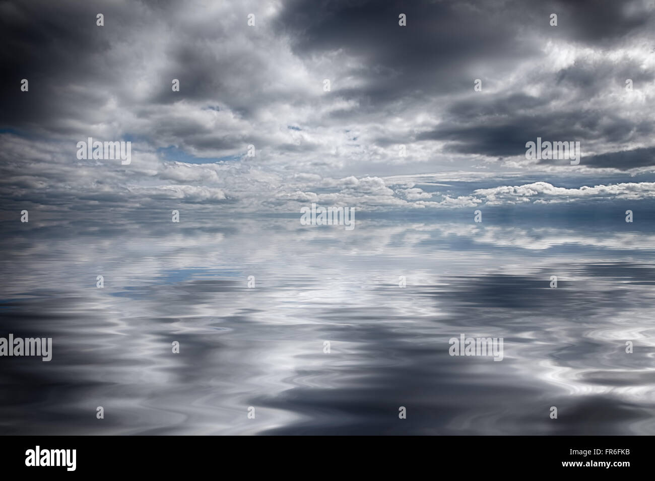 The reflection of the sky on the sea Stock Photo - Alamy