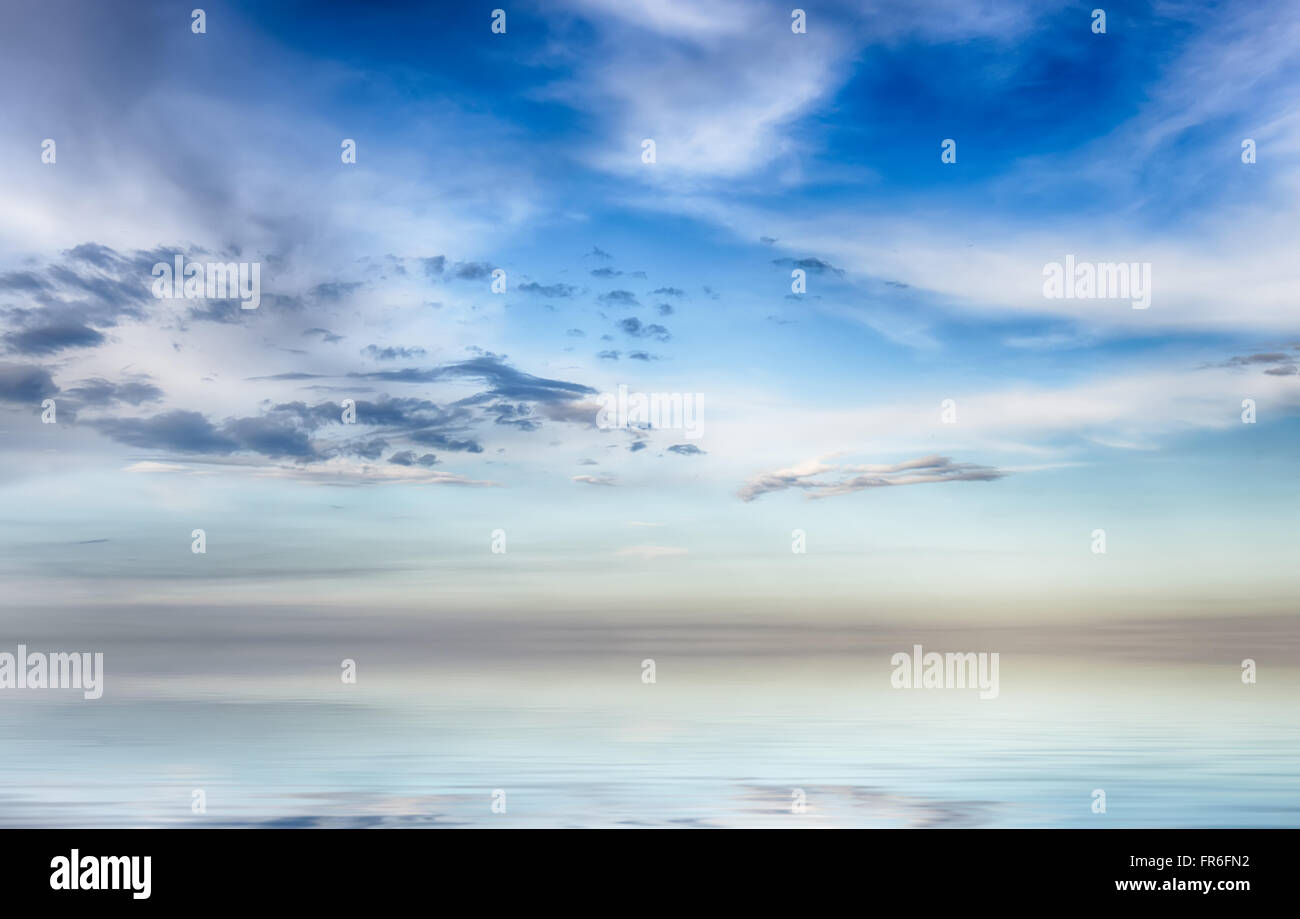 The reflection of the sky on the sea Stock Photo - Alamy