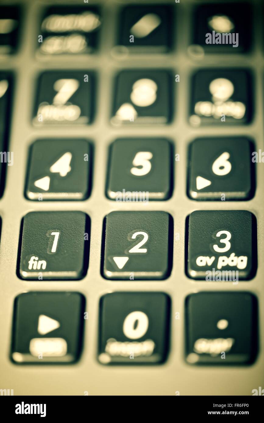 Forefront of a gray laptop keyboard Stock Photo - Alamy