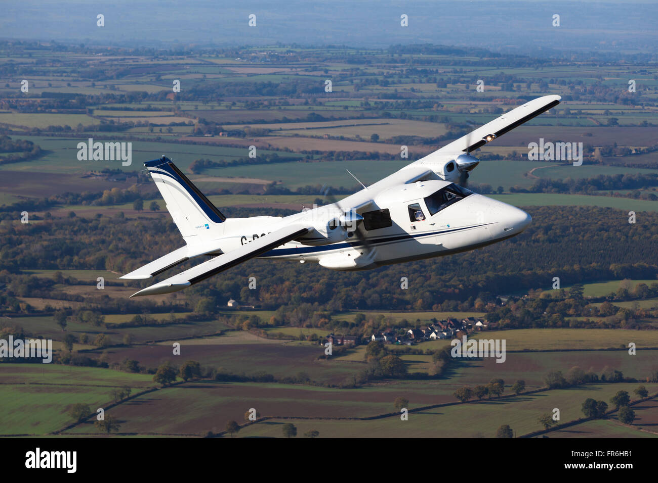A Vulcan P68 six seater twin engine plane, flying out of Turweston ...