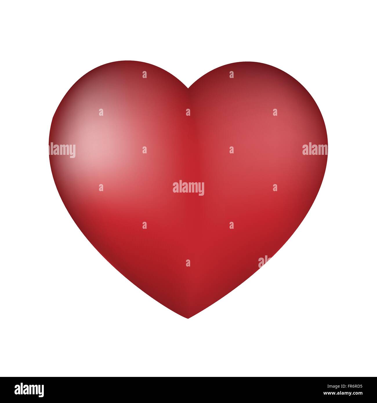 Red heart on white background vector Stock Vector Image & Art - Alamy