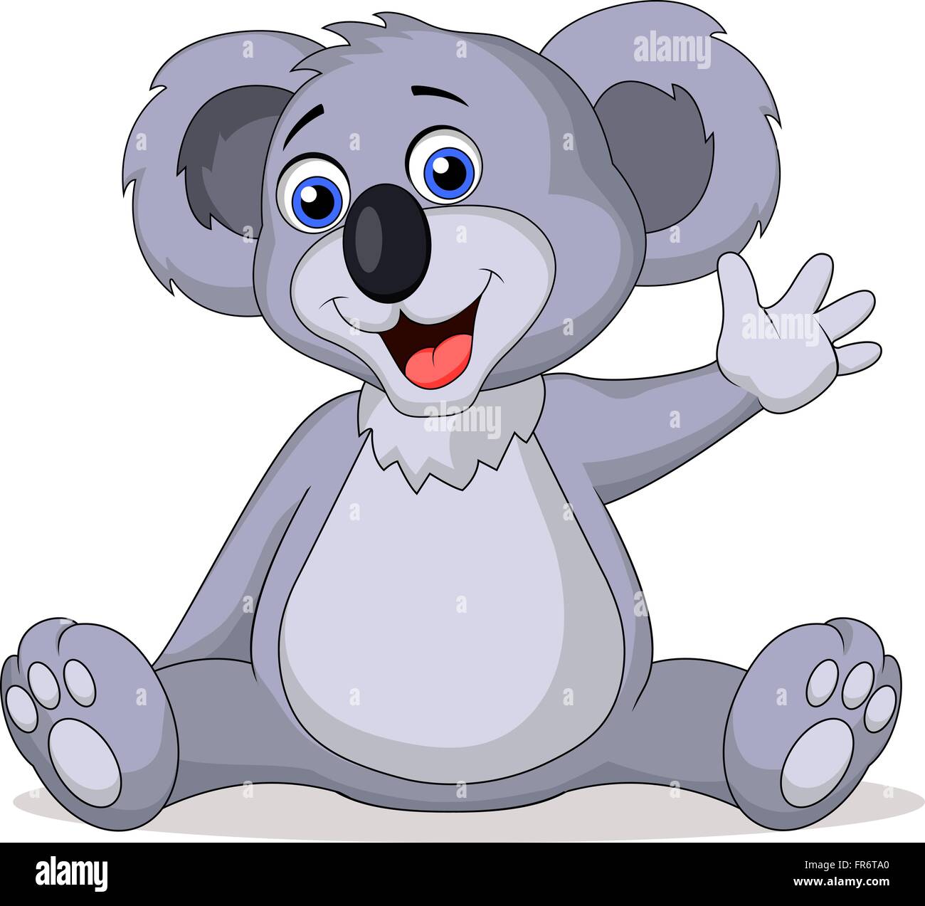 Cute koala cartoon waving hand Stock Vector Image & Art - Alamy