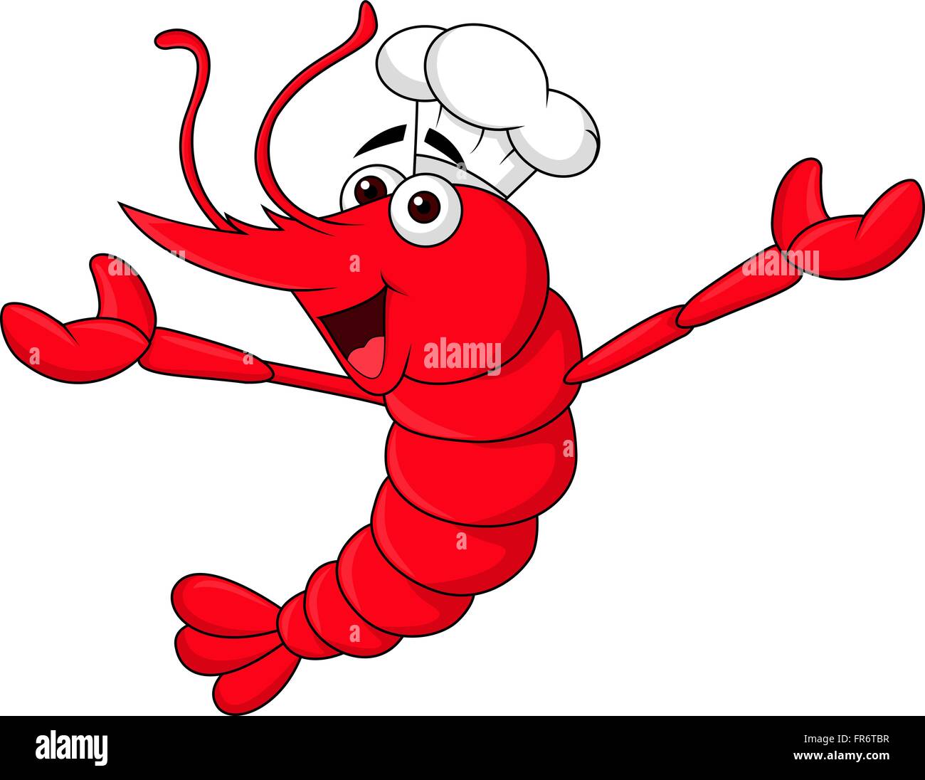 Cute shrimp chef waving Stock Vector Image & Art - Alamy