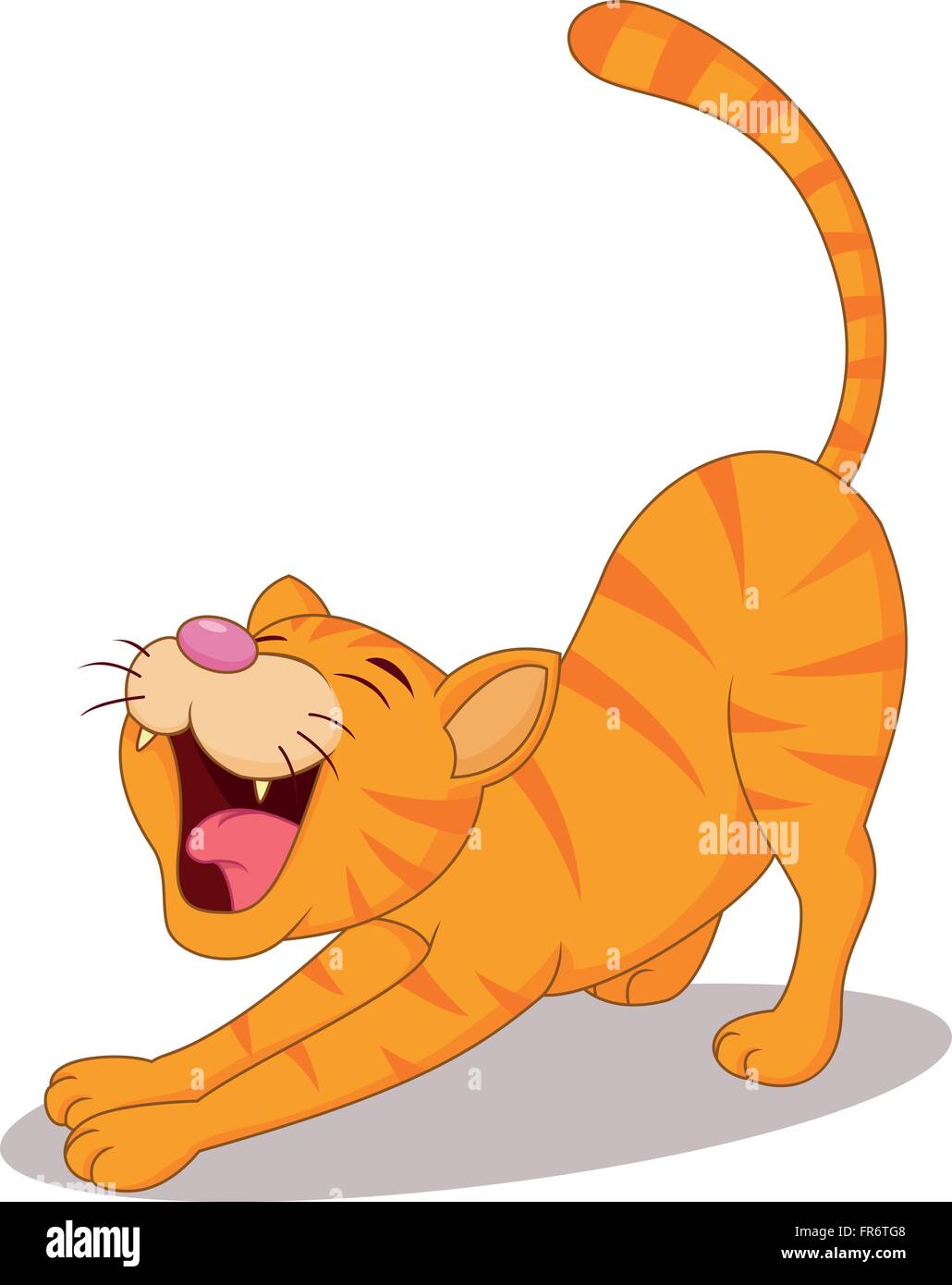 Cute Cat stretching Stock Vector Image & Art - Alamy