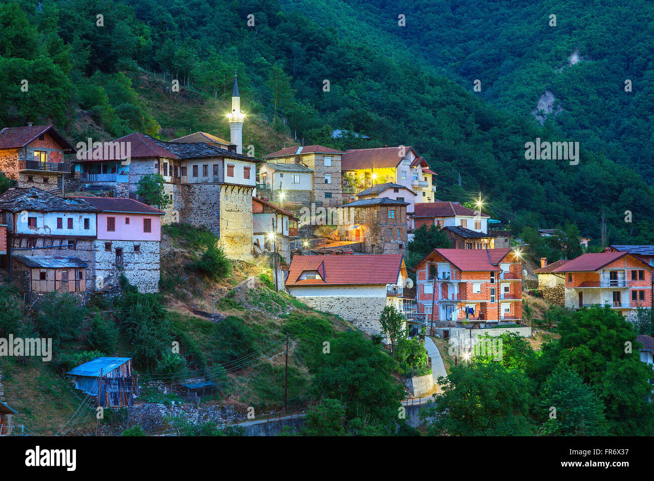 Republic of Macedonia, Mavrovo National Park, Jance, Mountain Village ...
