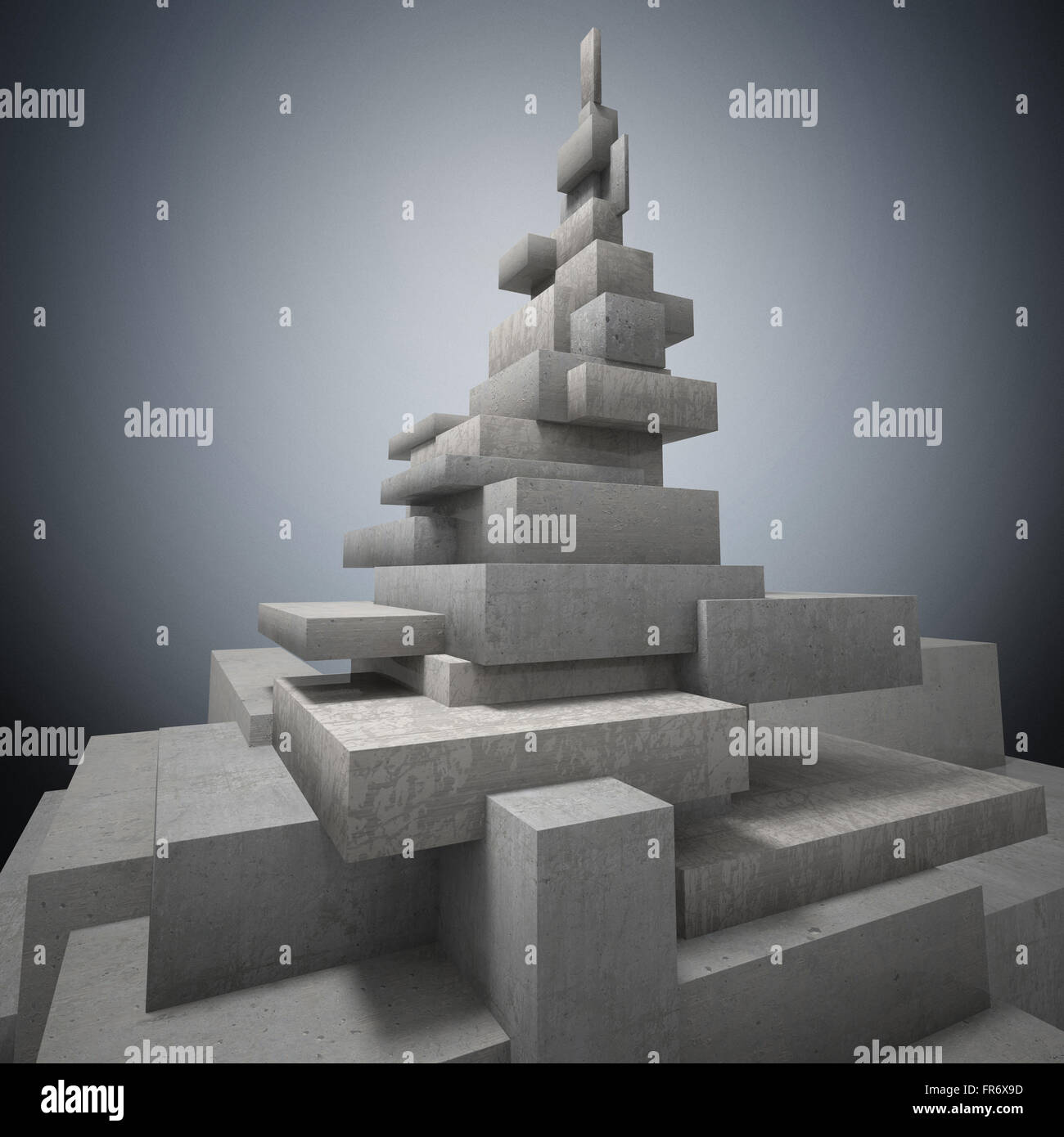 abstract background of geometric tower Stock Photo - Alamy