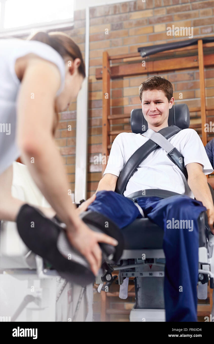 Man receiving physical therapy Stock Photo - Alamy