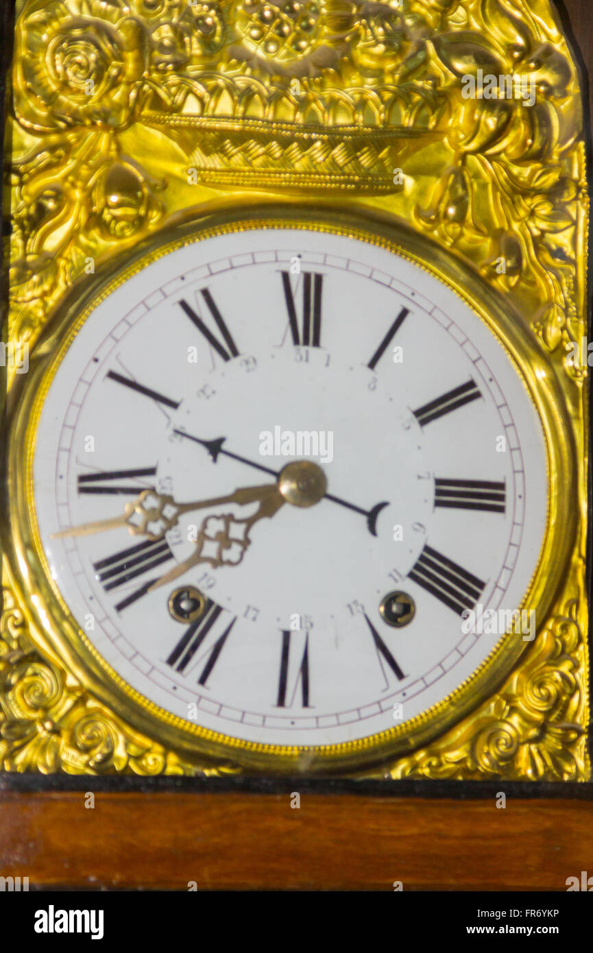 Clock face with Roman numerals Stock Photo - Alamy