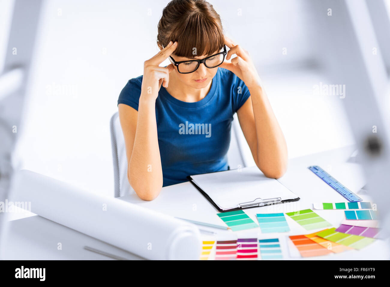 stressed interior designer Stock Photo - Alamy