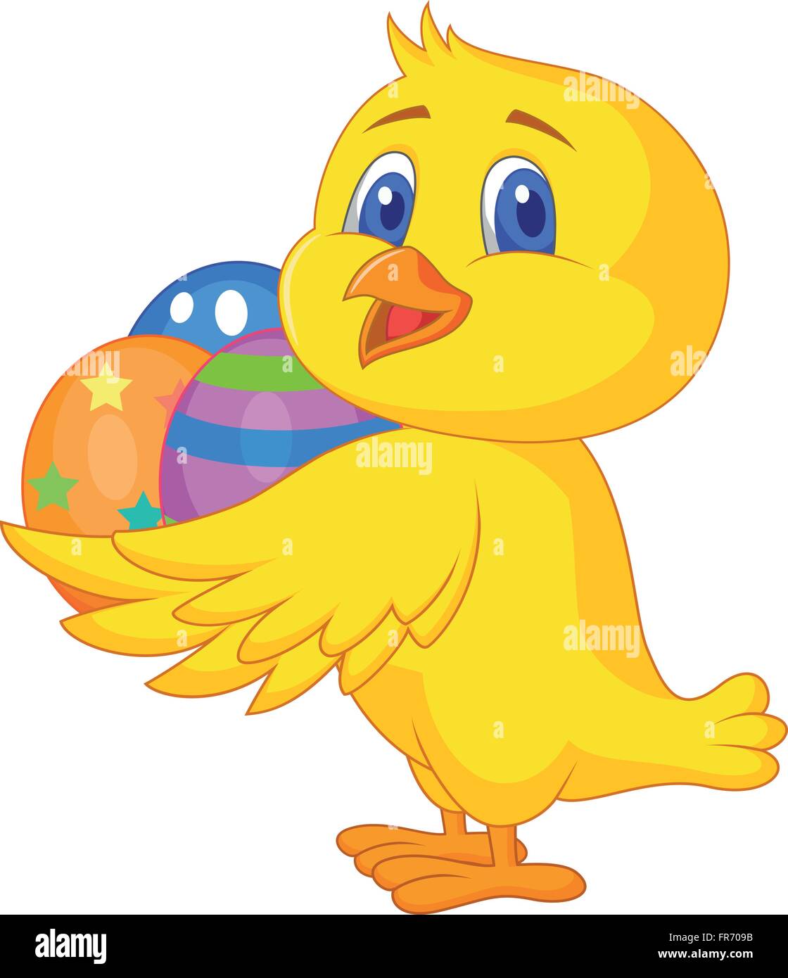 Cute baby chicken with easter egg Stock Vector Image & Art - Alamy