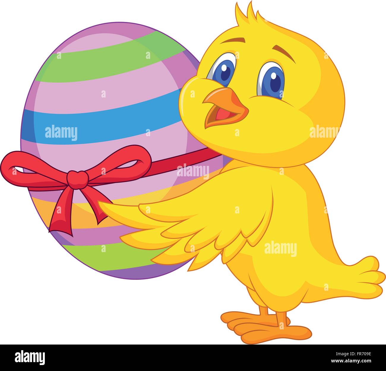 Yellow chick cartoon character holding hi-res stock photography and ...