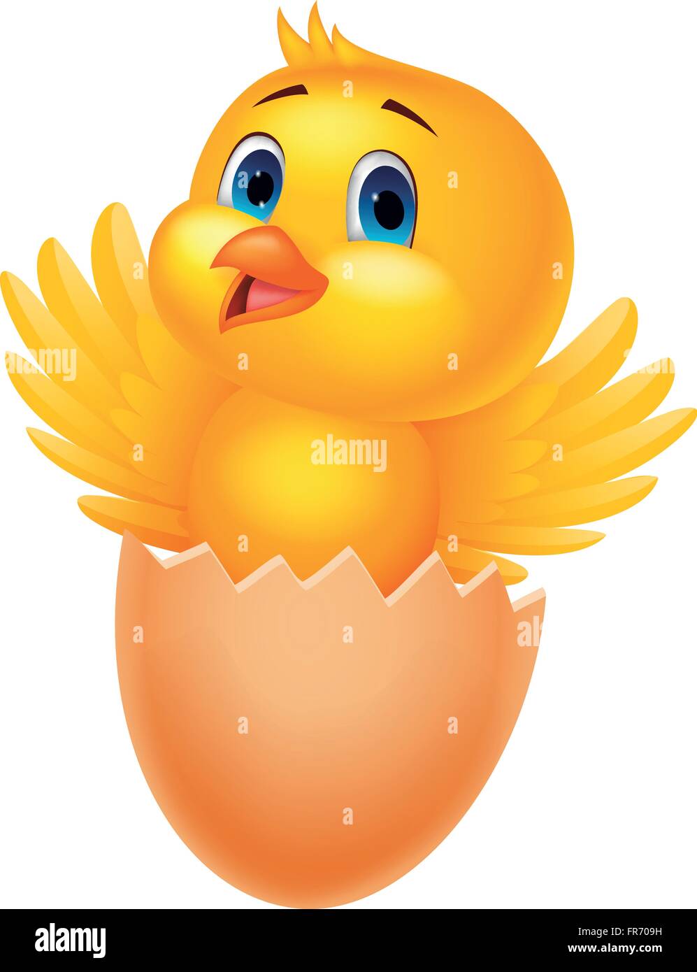 Cracked egg with cute bird inside Stock Vector Image & Art - Alamy