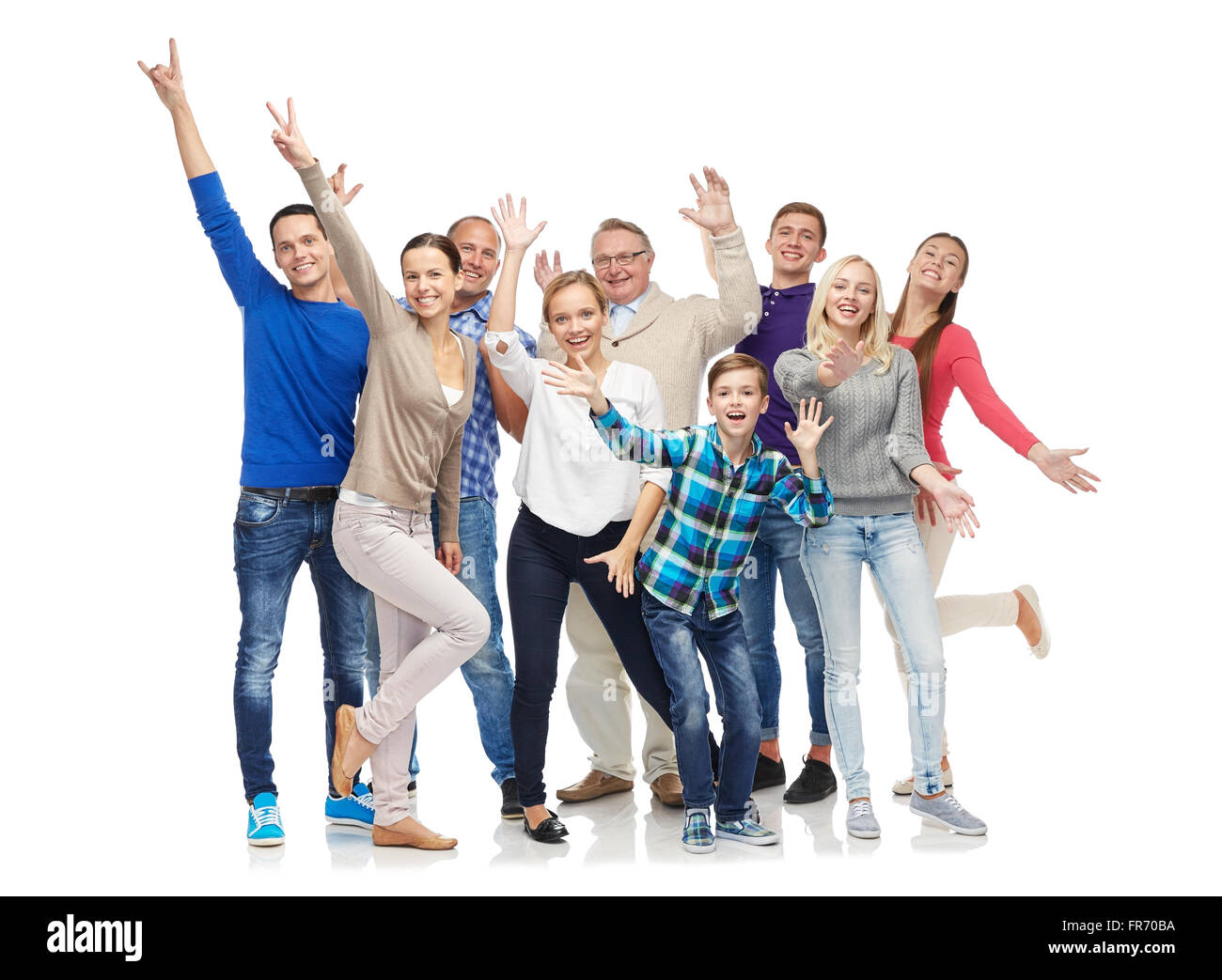 group of smiling people having fun Stock Photo - Alamy