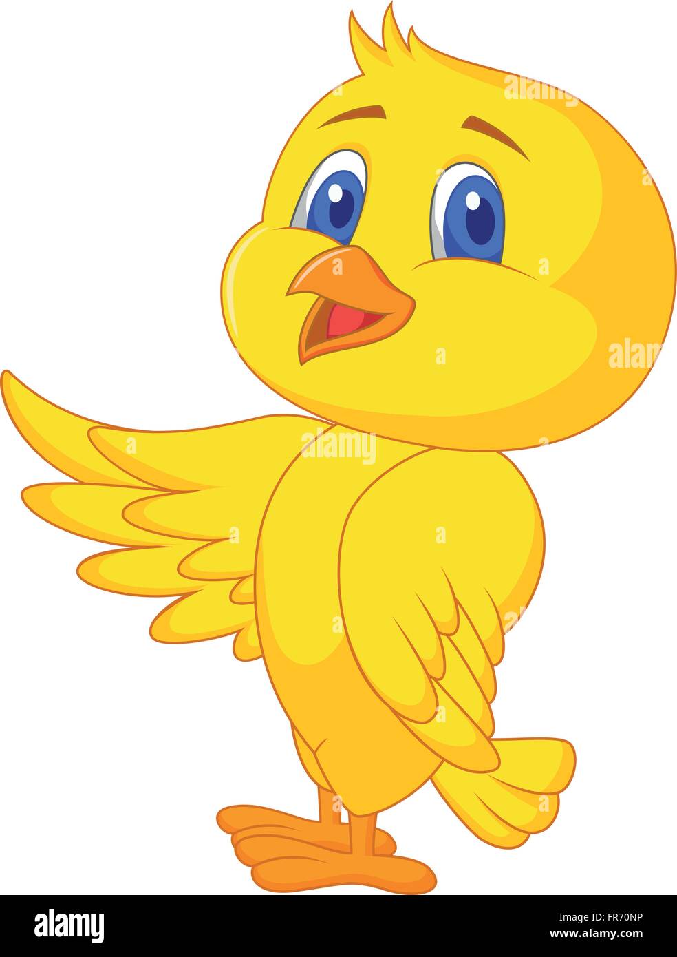 Cute bird cartoon waving Stock Vector Image & Art - Alamy