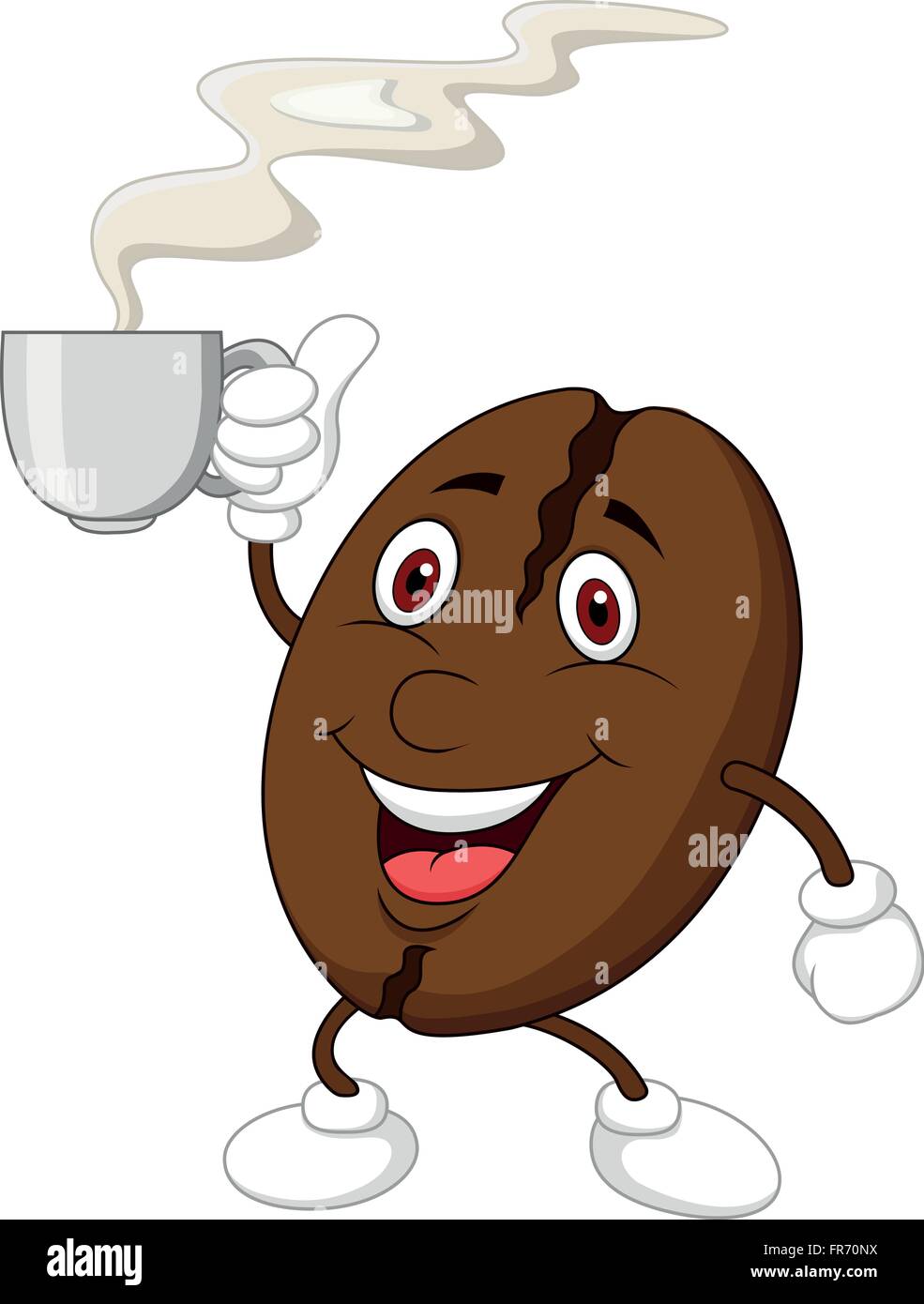 Cute coffee cartoon character with coffee cup Stock Vector Image & Art ...