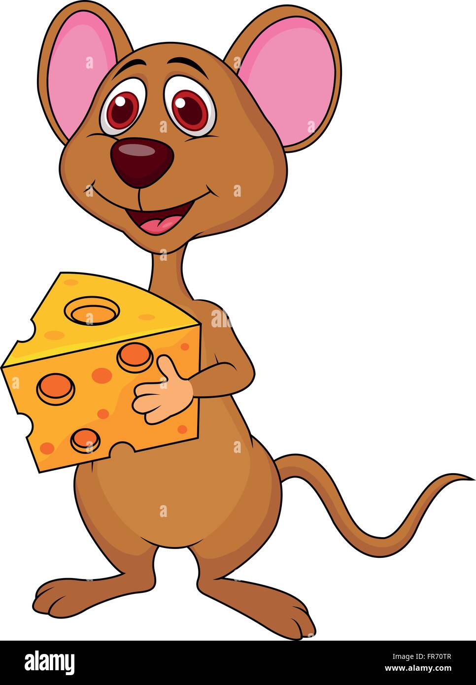 Cute mouse cartoon holding cheese Stock Vector Image & Art - Alamy
