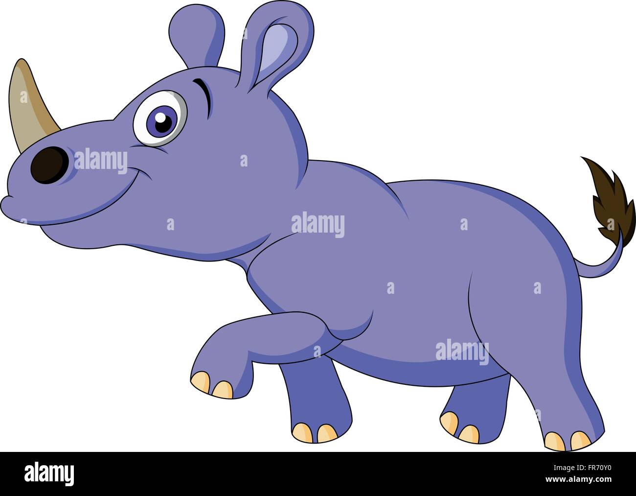 Cute rhino cartoon Stock Vector Image & Art - Alamy