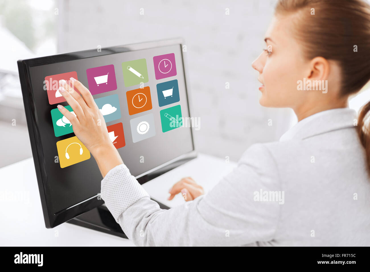 Touchscreen icon hi-res stock photography and images - Alamy