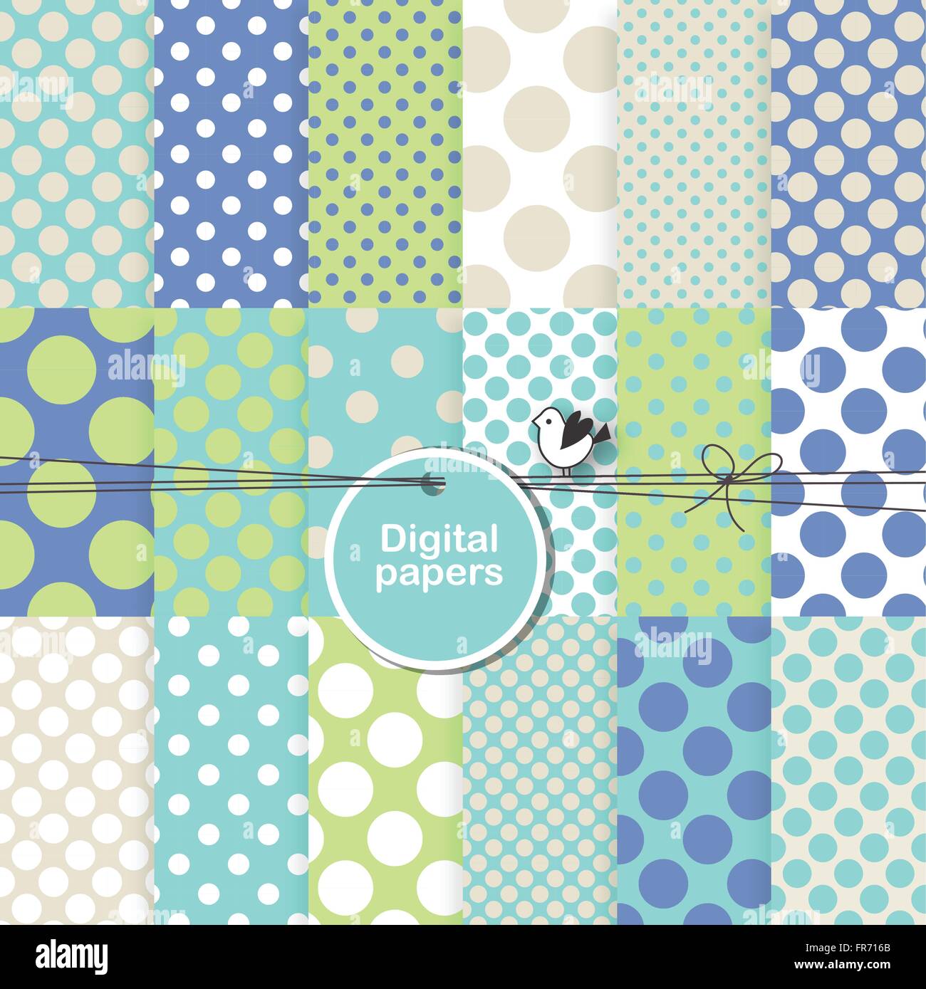 Seamless pattern background - decorative digital paper Stock Vector ...
