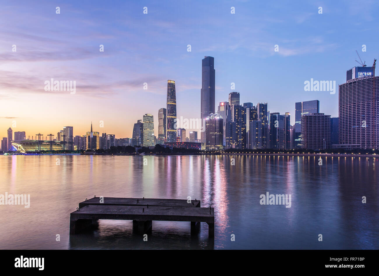Night view of Haixinsha Guangzhou Stock Photo - Alamy