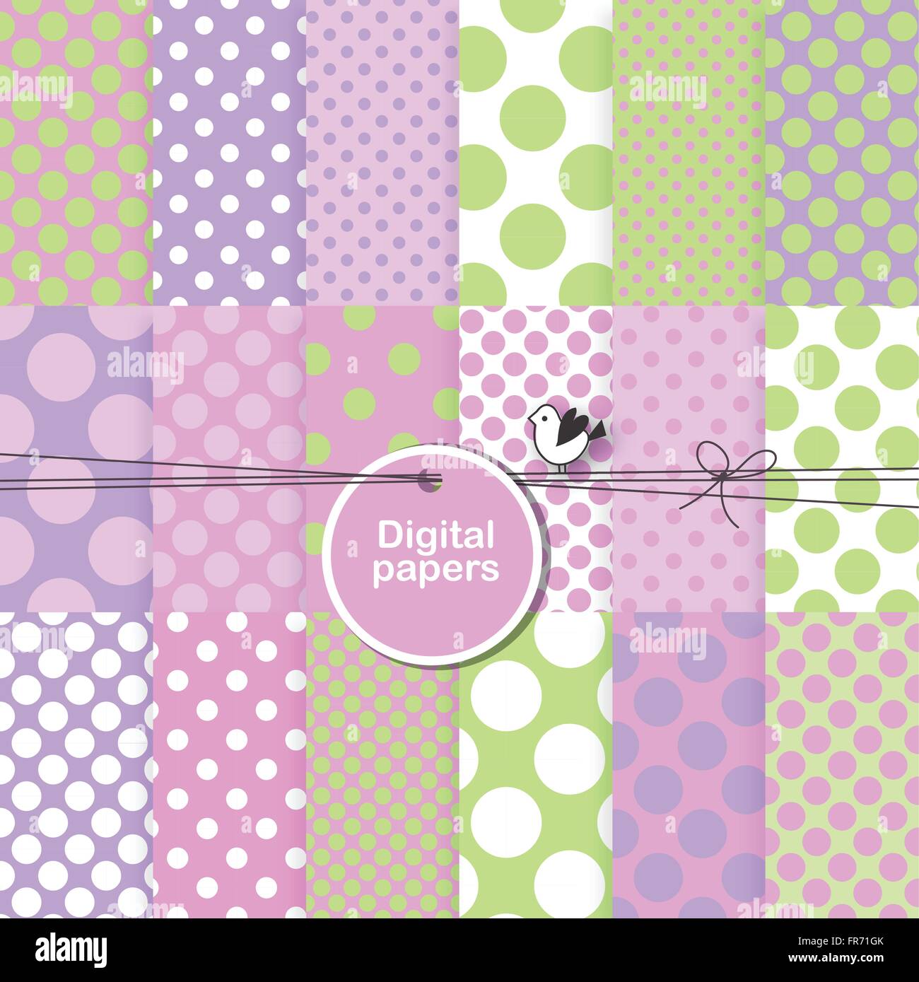 Seamless pattern background - decorative digital paper Stock Vector ...