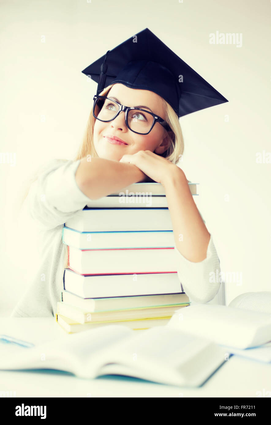 student in graduation cap Stock Photo - Alamy