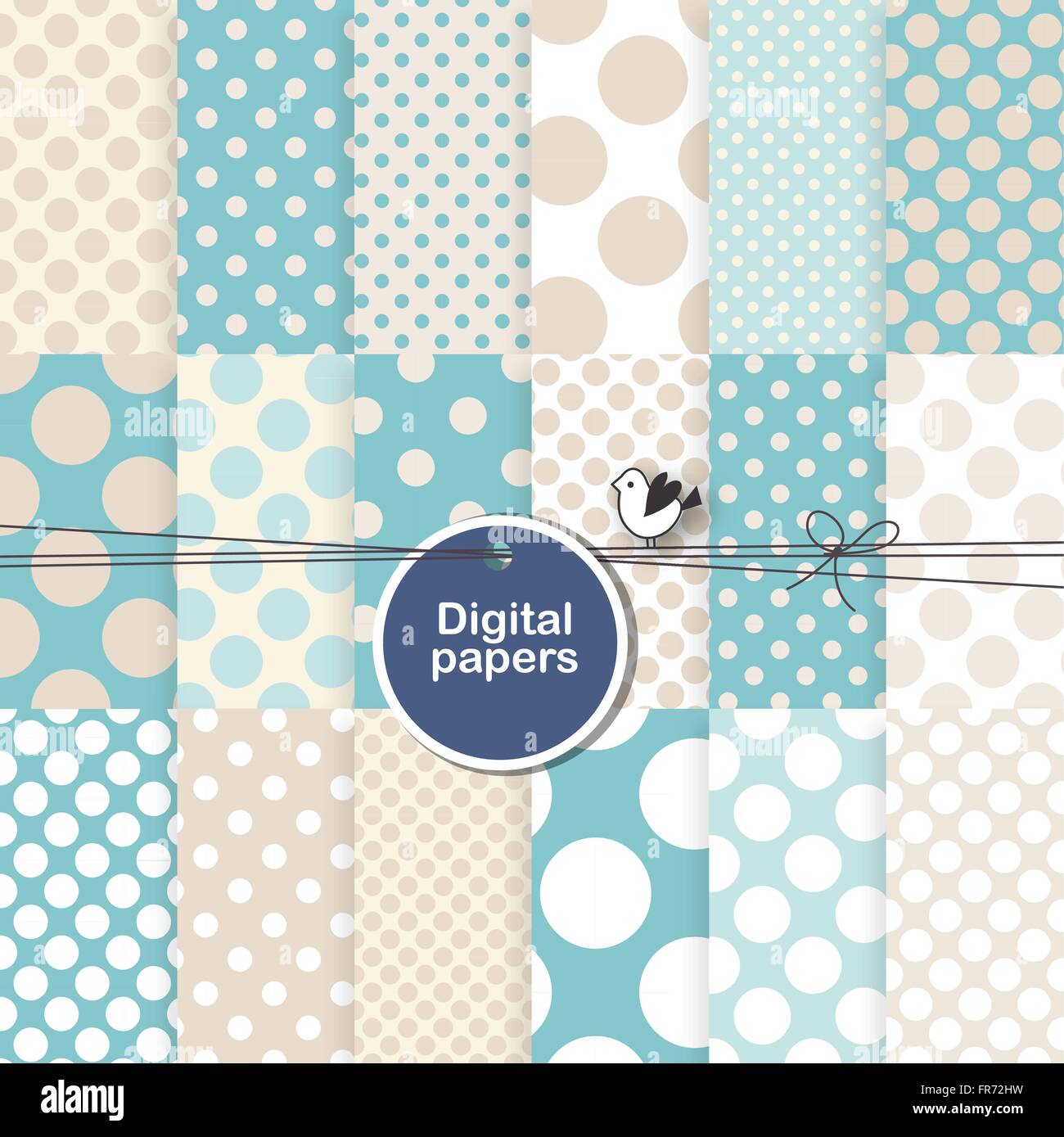 Seamless pattern background - decorative digital paper Stock Vector ...